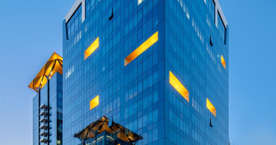 One Tower office building, part of One Floreasca City development, has ...